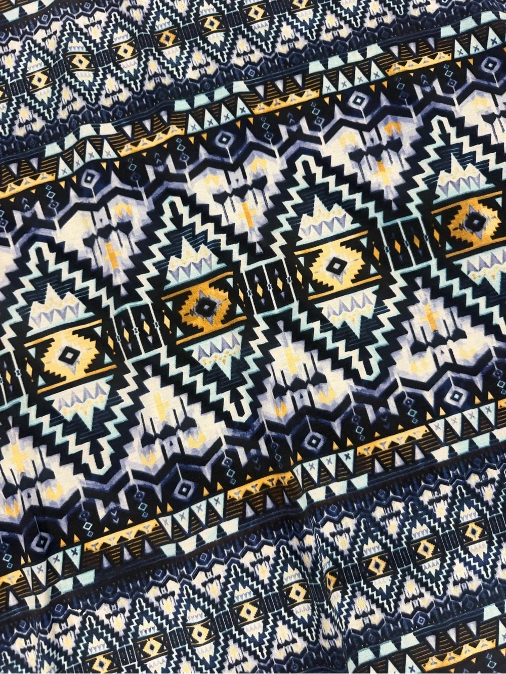 LuLaRoe | Dresses | Nwt Lularoe Carly Navy White Gold Aztec Highlow ...